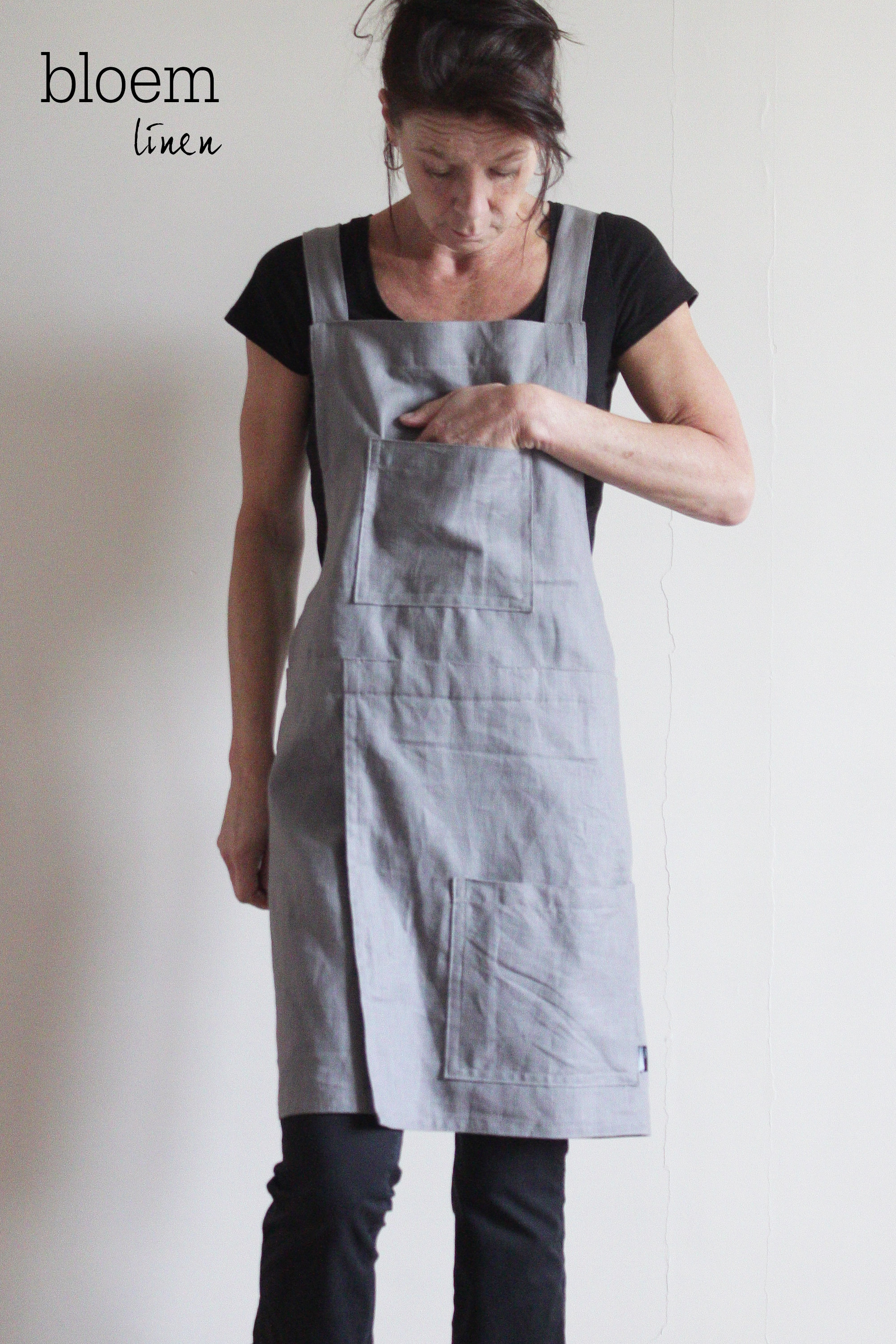 Sewing Pattern Split-leg Potters Apron No Tie Cross Back - Etsy