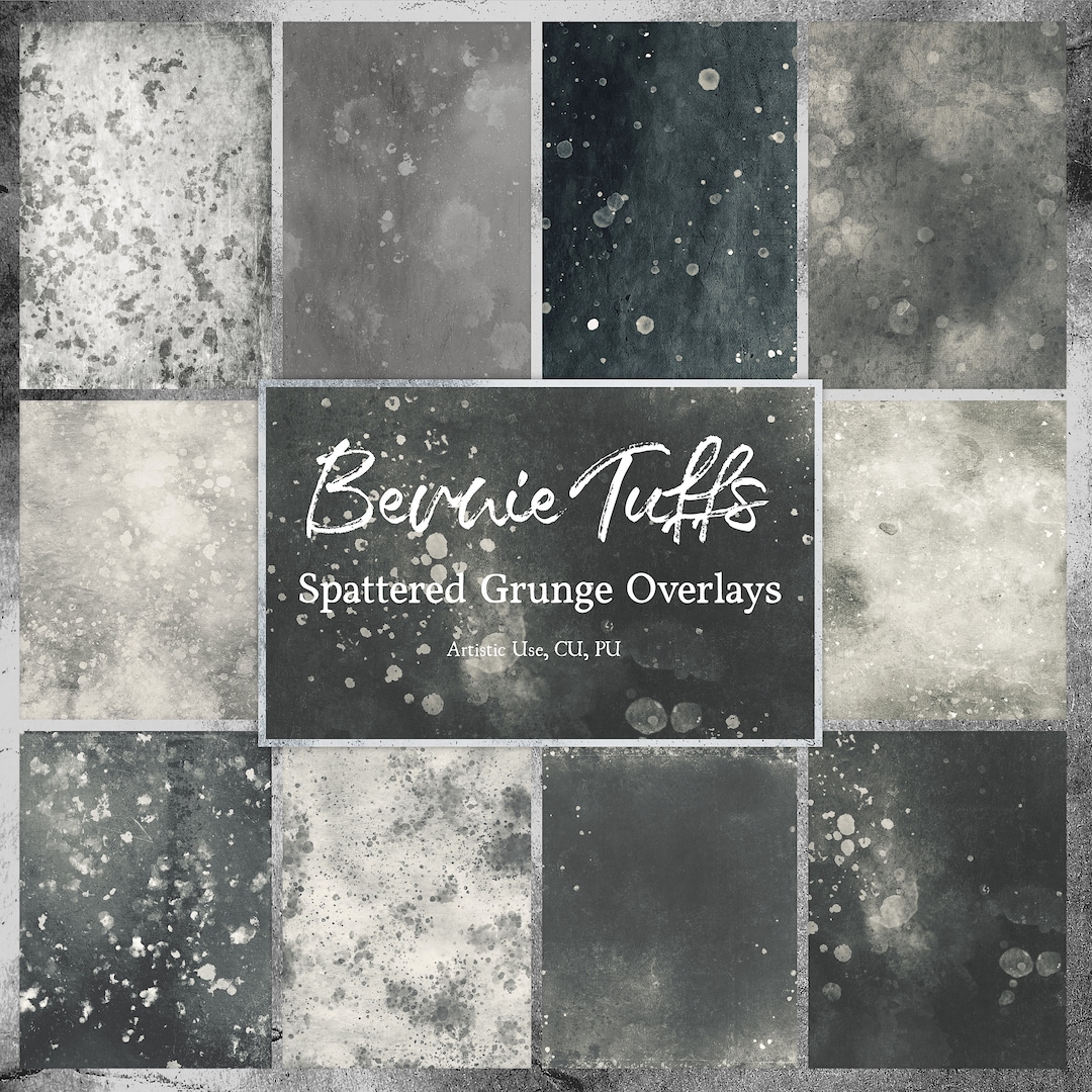 Bernie Tuffs - Spattered Grunge Overlays, Textures, Messy, Photoshop ...