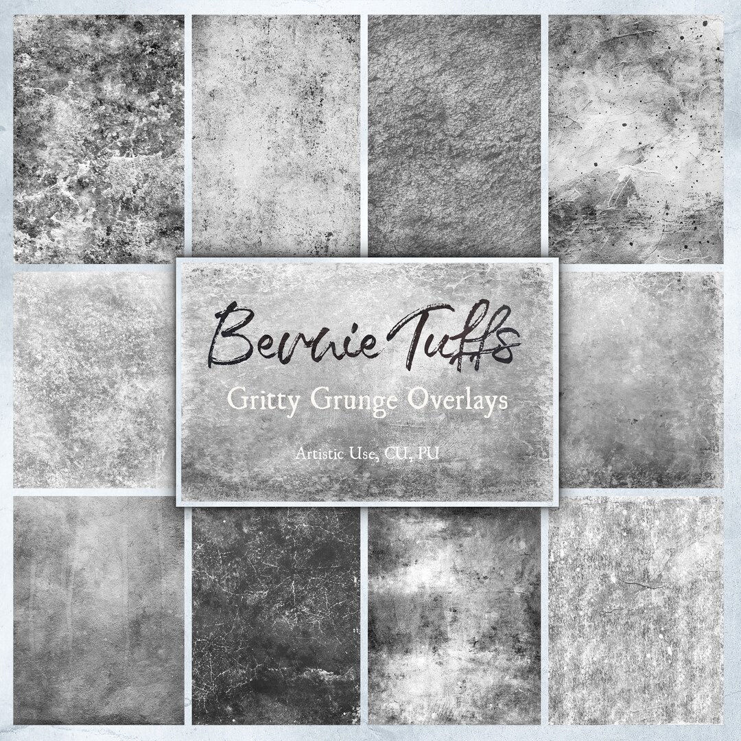 Bernie Tuffs - Gritty Grunge Overlays - Etsy
