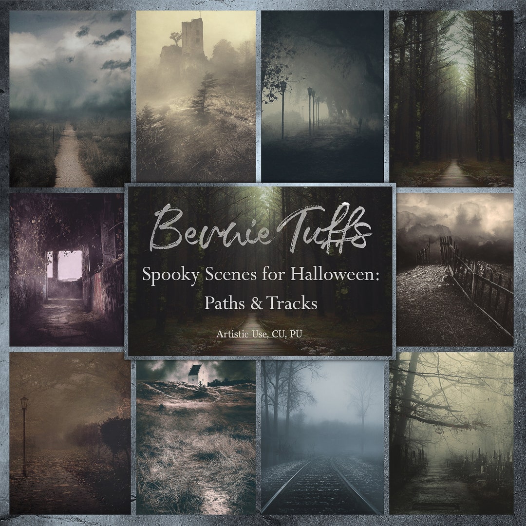Bernie Tuffs - Spooky Scenes for Halloween: Paths & Tracks Textures, Landscapes, Printable ...