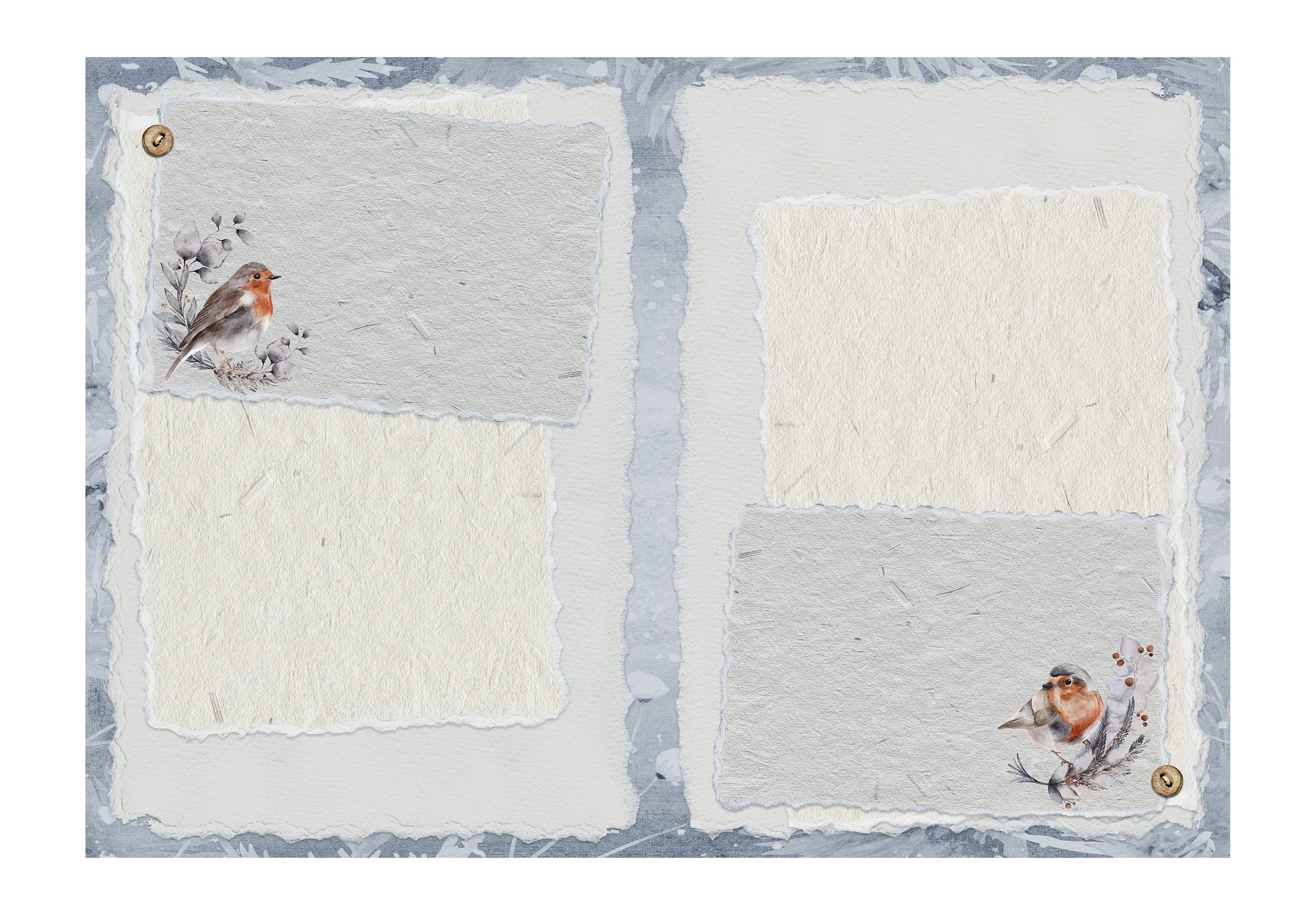 Watercolour Winter Journal Kit, Printable Kit, Christmas Holiday ...