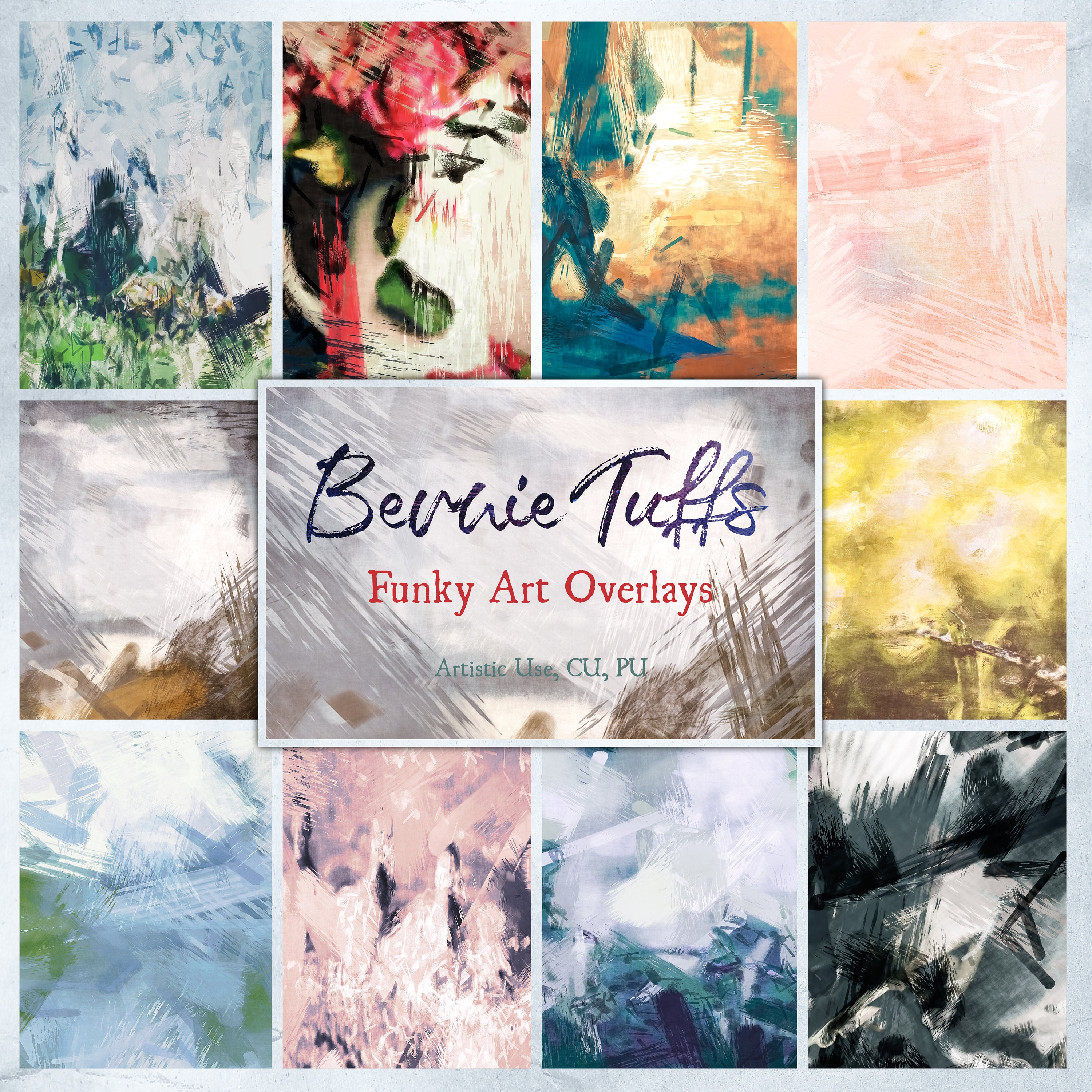 Bernie Tuffs - Funky Art Overlays - Etsy