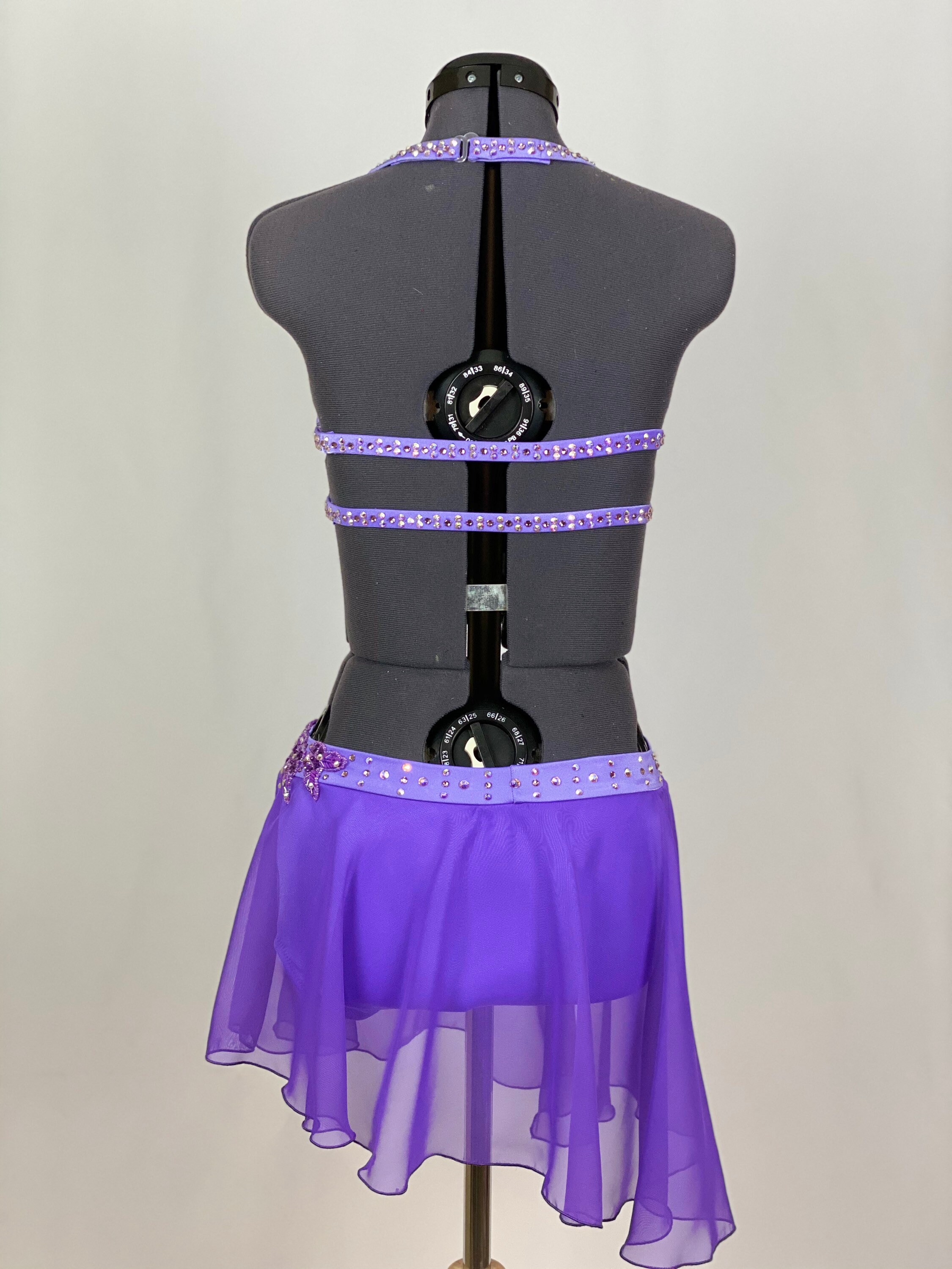 2 Piece Competition Dance Costume//lilac With Bra Top - Adult Small ...