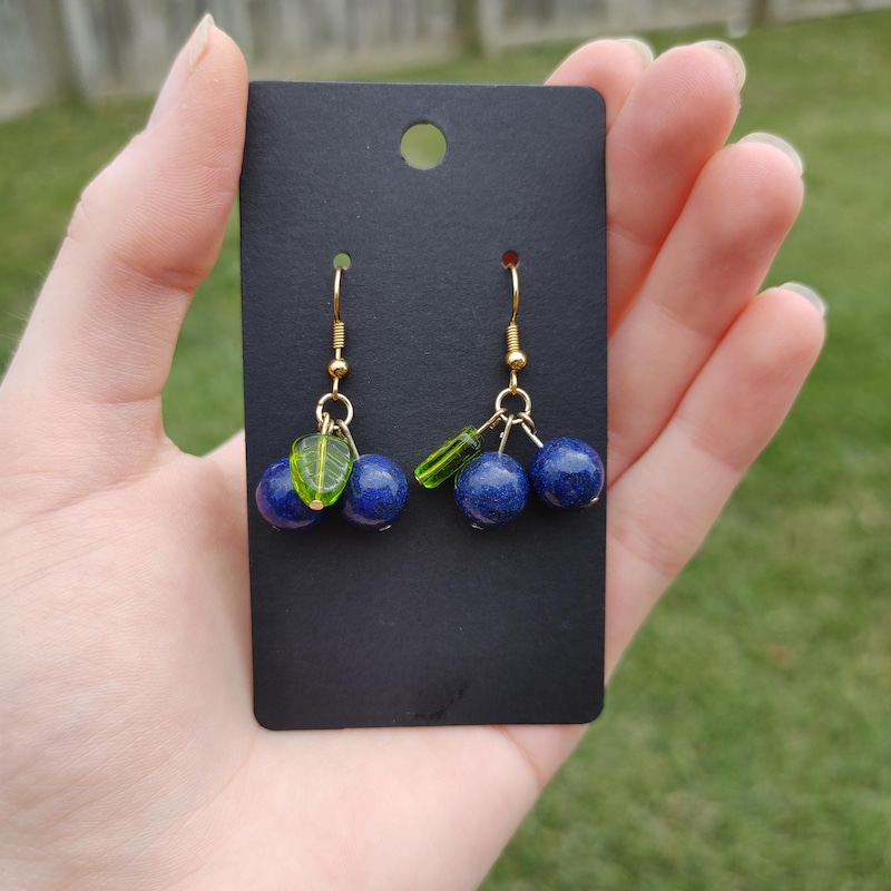 Blueberry Earrings - Etsy