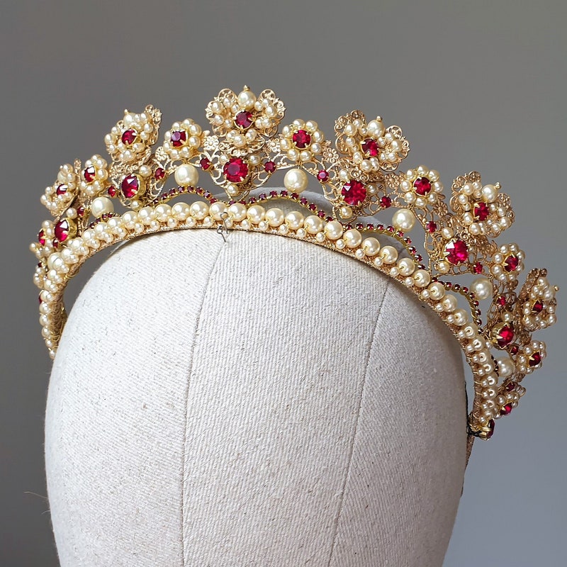 Red Kokoshnik Tiara - Etsy