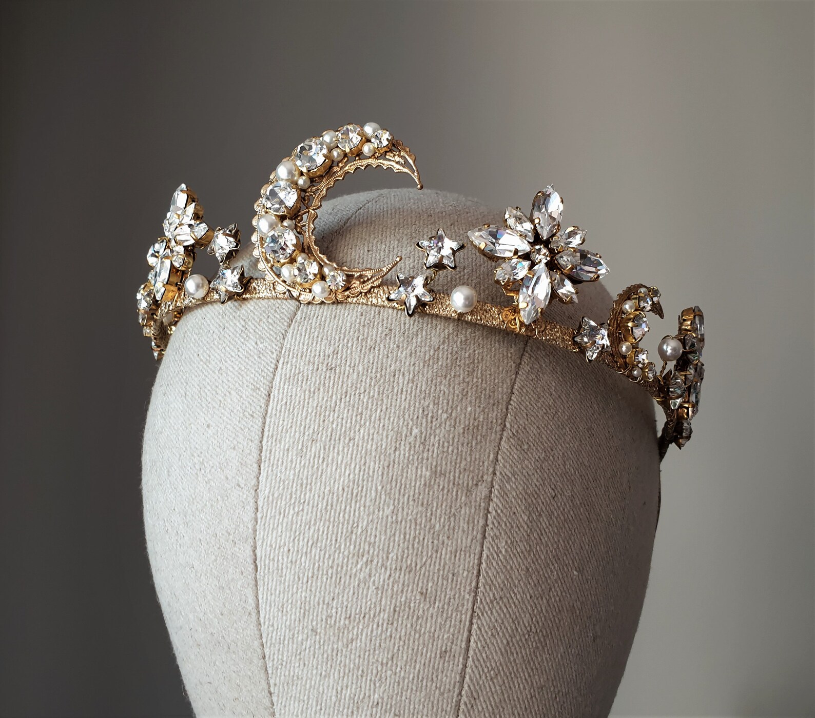 Celestial Star Headpiece Bridal Tiara Star Moon Halo Crown - Etsy