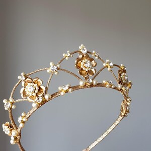 Bridal Pearl Crown Crystal Wedding Crown Bridal Tiara Wedding Pearl ...
