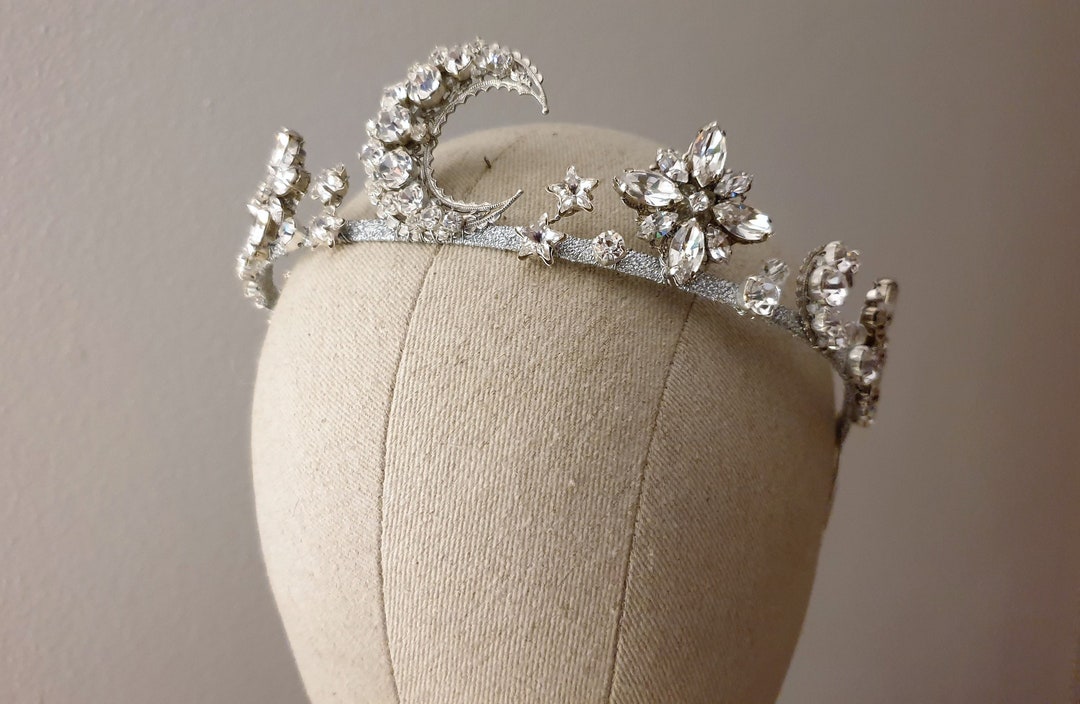 Celestial Star Headpiece Moon Bridal Tiara Star Halo Crown Wedding Star ...