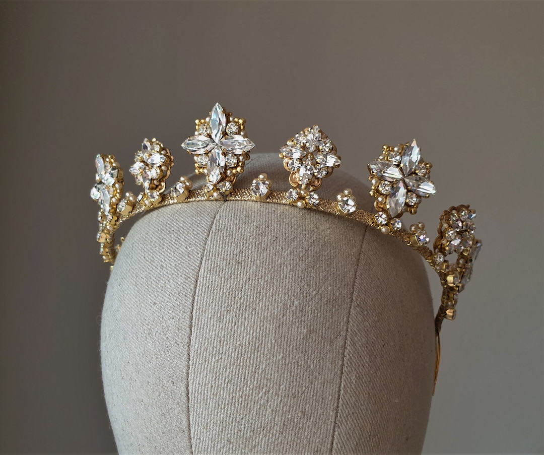 Bridal Tiara Gold Celestial Star Crown Wedding Tiara Gold - Etsy