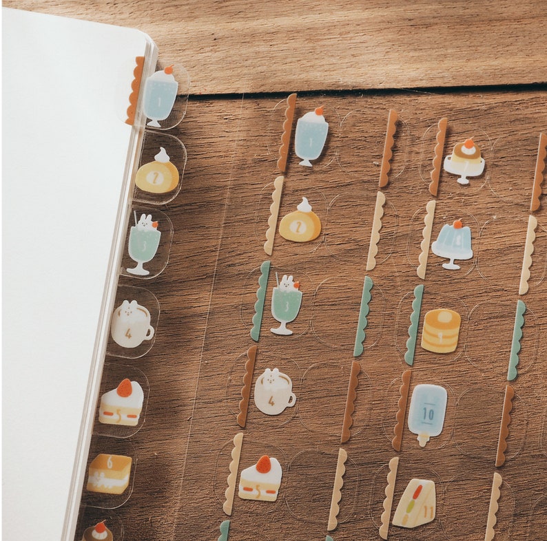 Afternoon Tea Transparent Index Stickers - Etsy