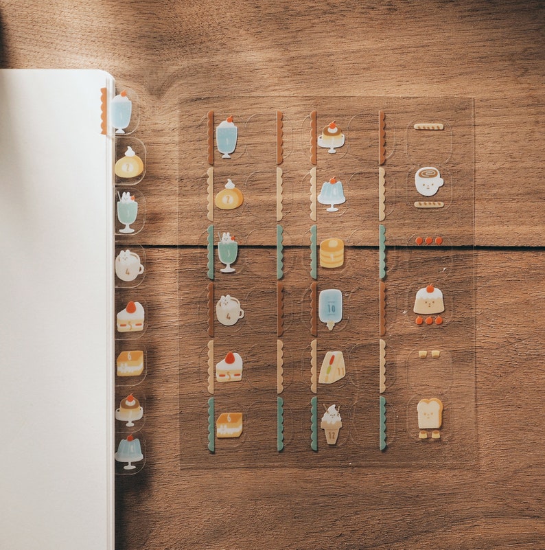 Afternoon Tea Transparent Index Stickers - Etsy