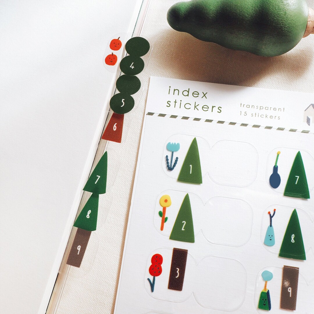 Tree Transparent Index Stickers - Etsy