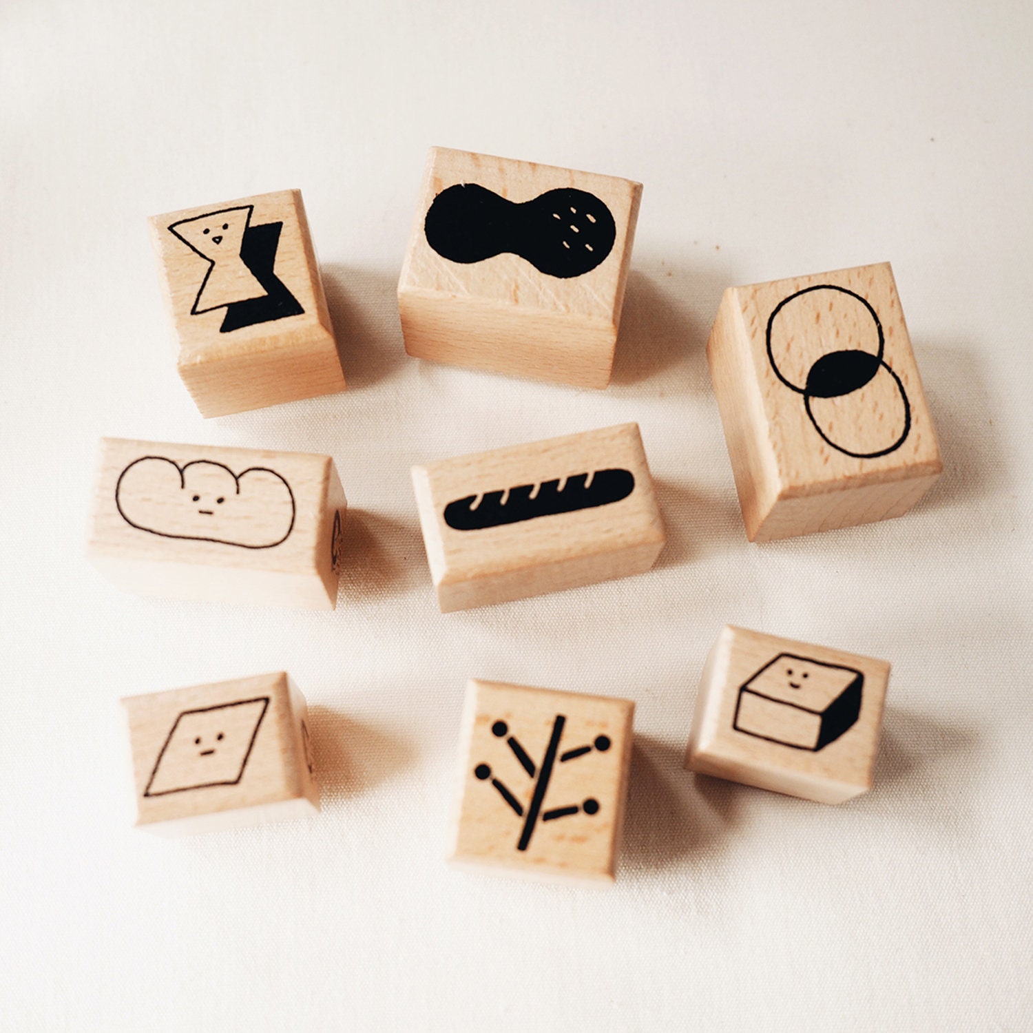 A Box of Shapes Rubber Stamp - Etsy