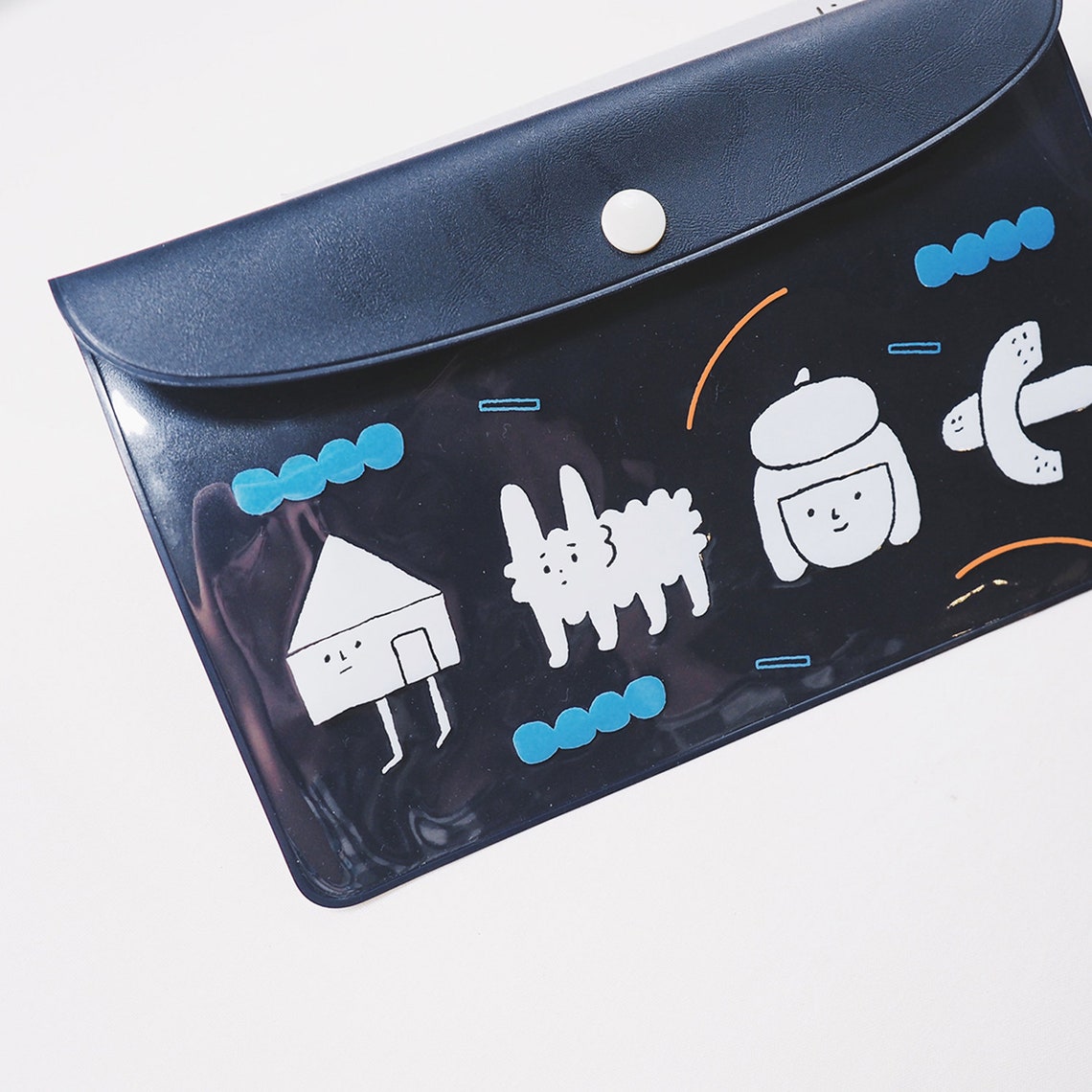 Dark Blue Stationery Bag Clear Pouch - Etsy