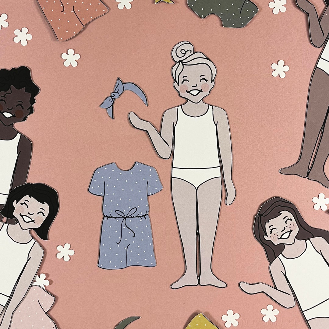 Blossom | Magnetic Paper Doll, Hand Drawn Dress up Doll, Magnetic Toy ...