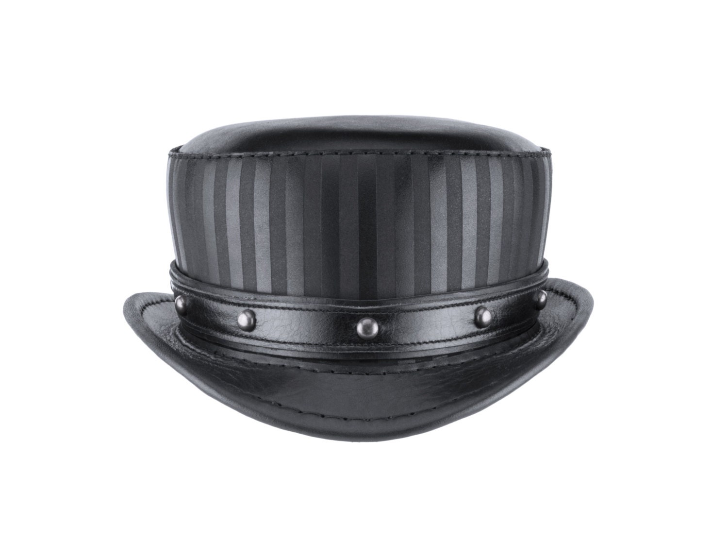 Leather Top Hat modest Baron Black Circus Hat - Etsy