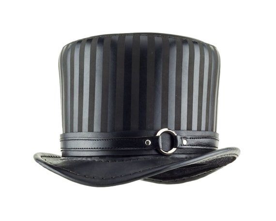 Leather Circus Steampunk Top Hat in Black baron W/ | Etsy