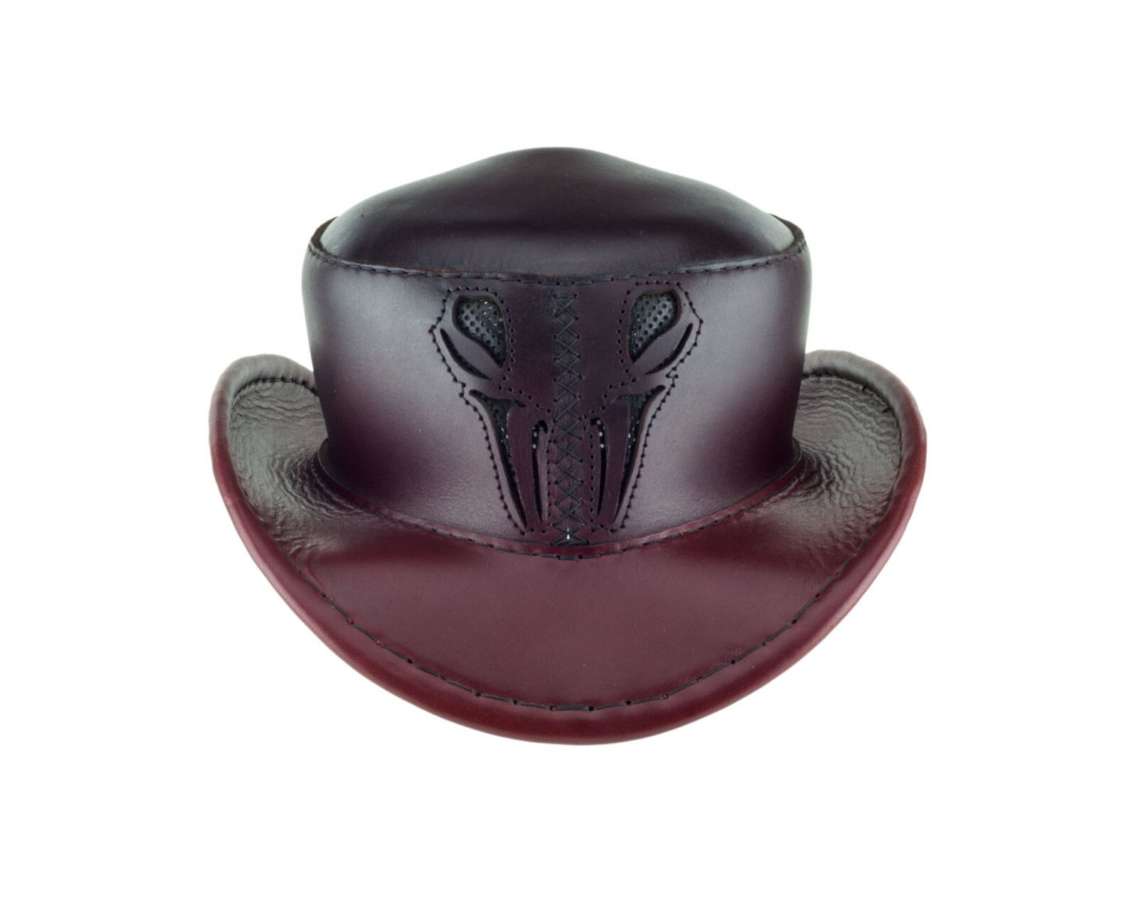Desperado Oxblood Leather Western Hat Apocalyptic Cowboy - Etsy