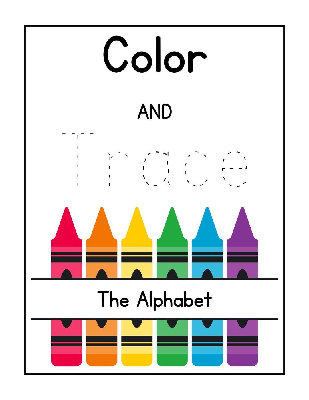 Color and Trace the Alphabet!- Fully Editable in Canva - Etsy