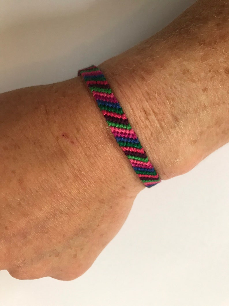 Candy Stripe Friendship Bracelets - Etsy