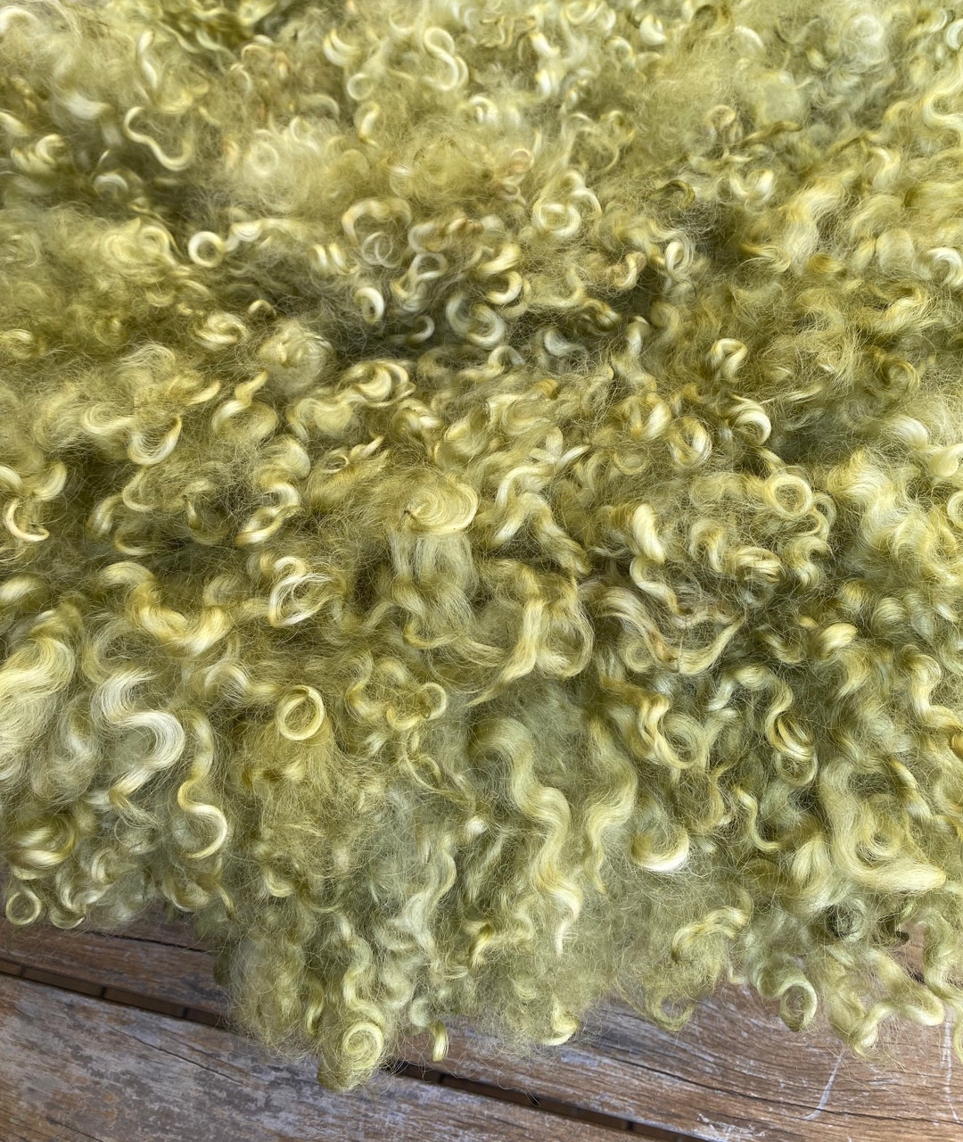 Lime/olive Green Split Donut Curly Layer - Etsy