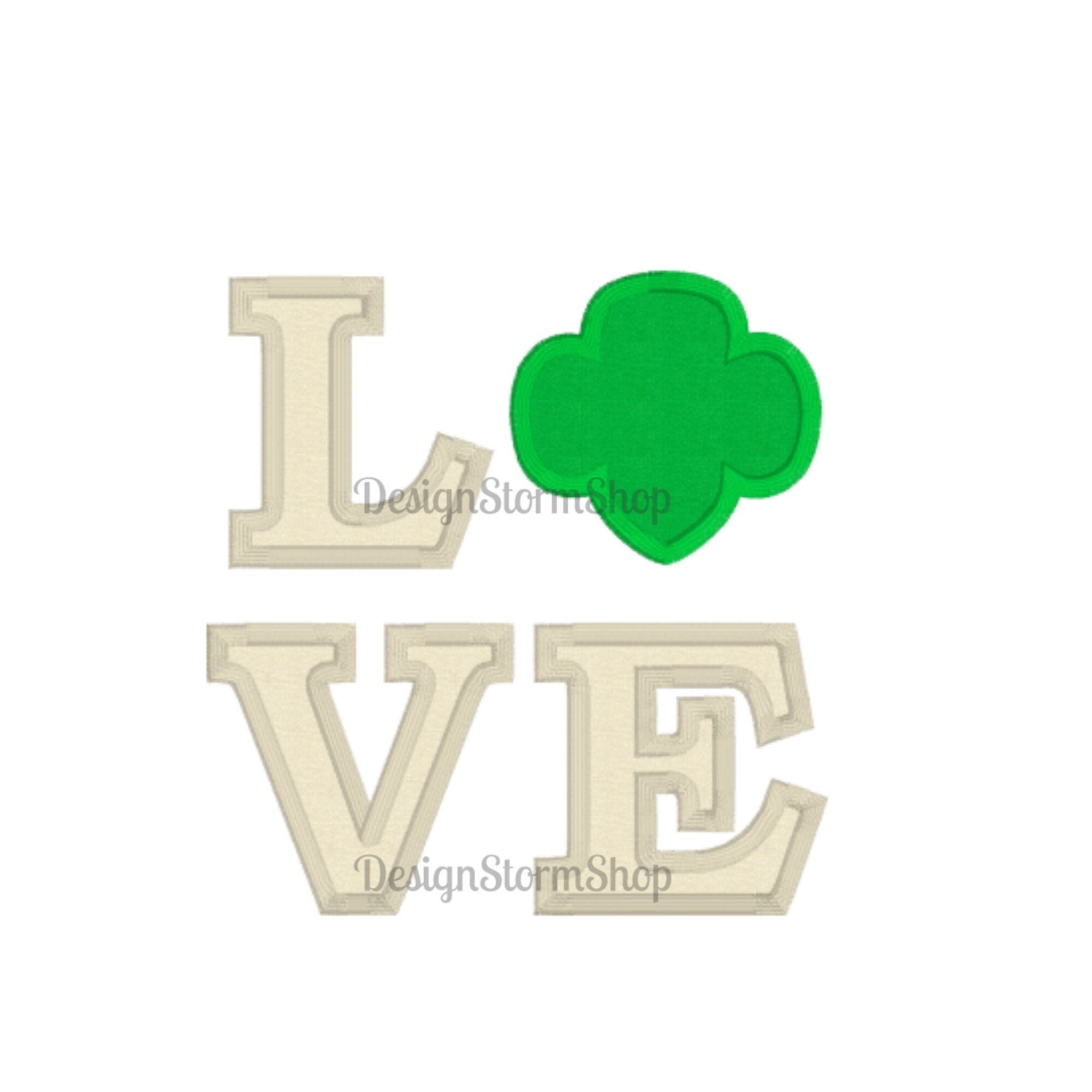 Scout Applique Design/girl/love Trefoil Machine Embroidery/instant ...