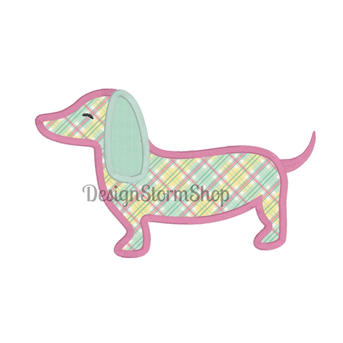 Dog Applique Design Dachshund Machine Embroidery Design - Etsy