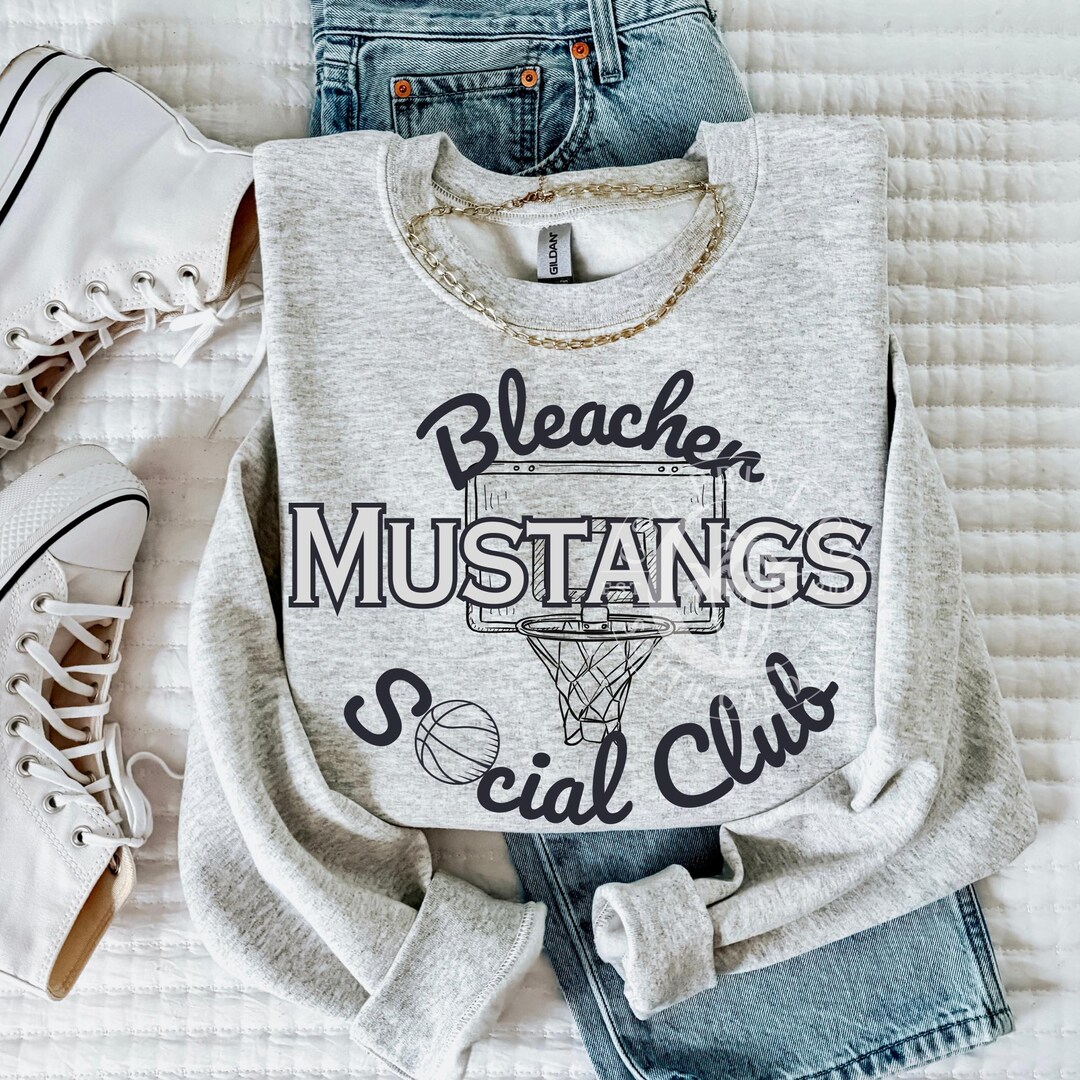 Mustangs Preppy Basketball Bleachers Social Club Fan Gear Basketball ...