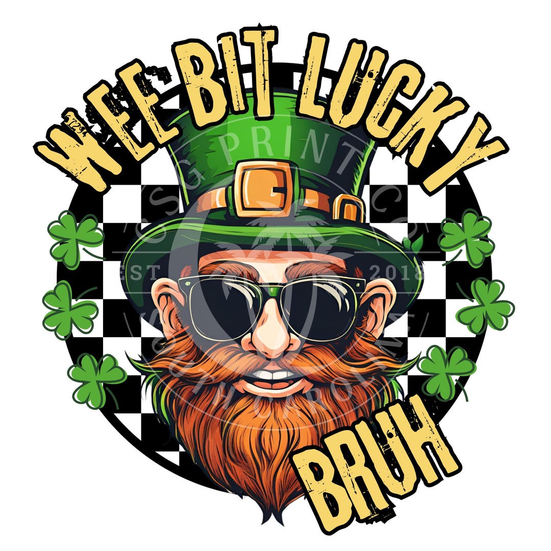 We Bit Lucky Bruh- Bruh Leprechaun St Patrick's Day Boy DTF Png Design ...