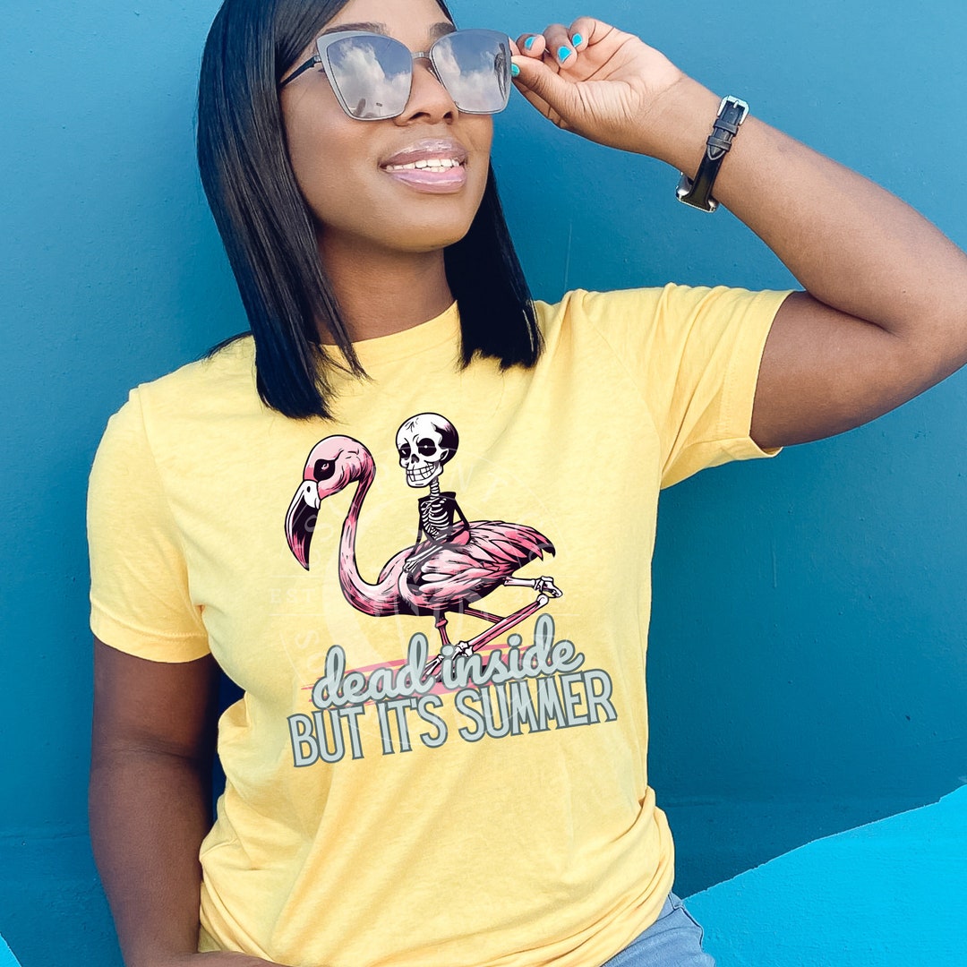 Dead Inside but It's Summer-flamingo Coquette - Skeleton Summer ...