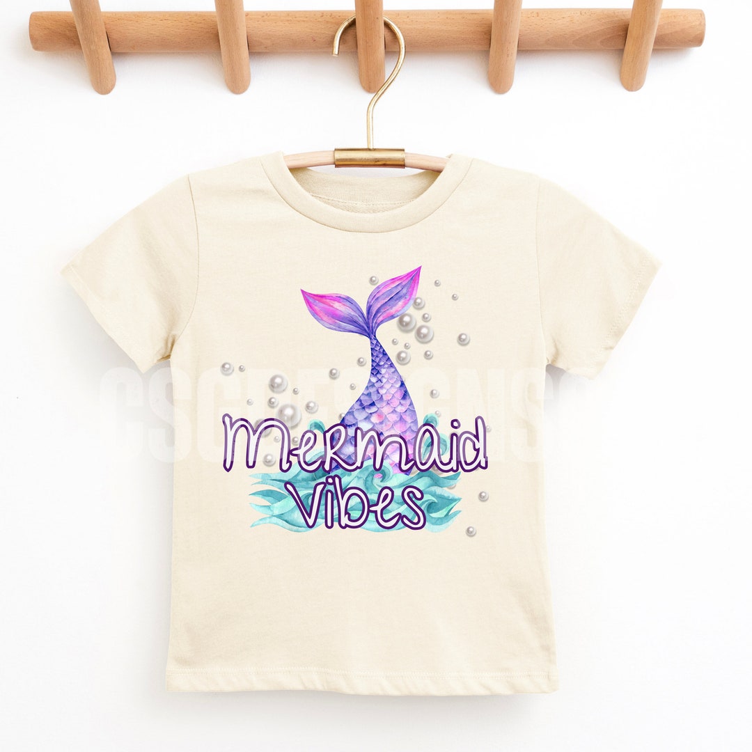 Mermaid Vibes Mermaid Tail Girl Summer Beach Ocean Life Vacation First ...