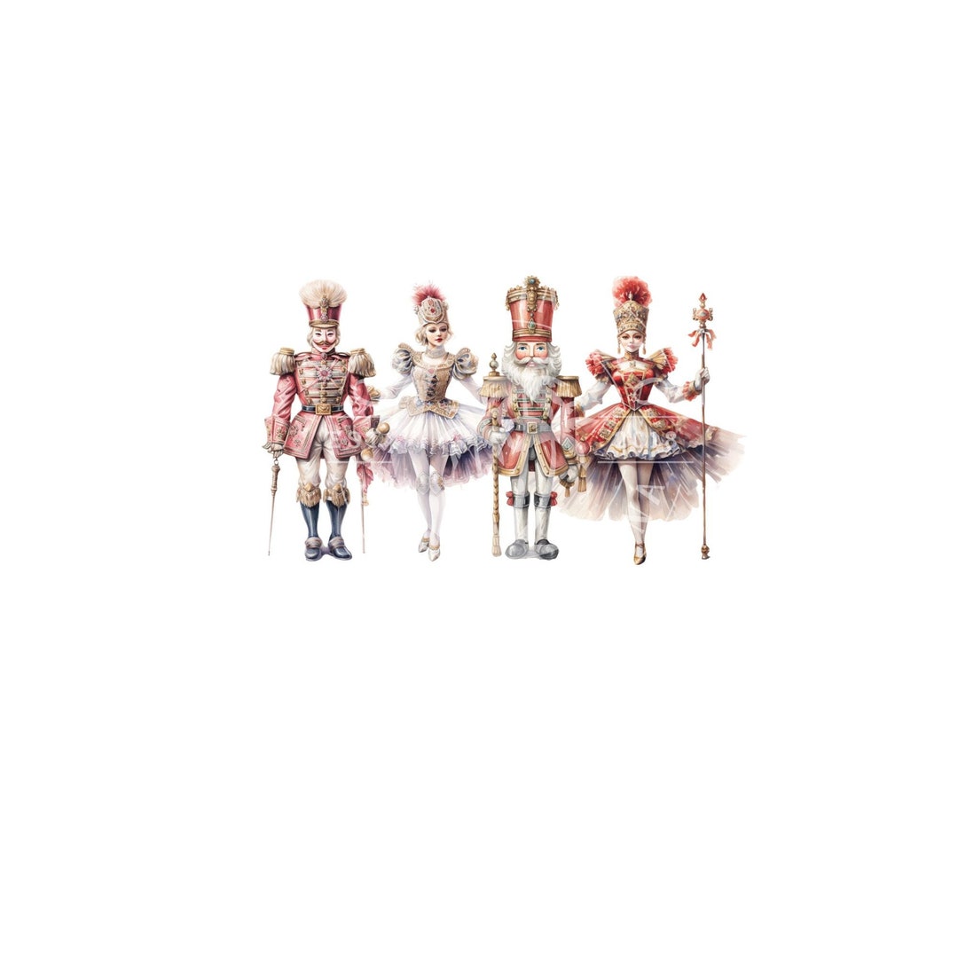 Nutcracker Ballet Nutcracker Vintage Christmas Retro Watercolor ...