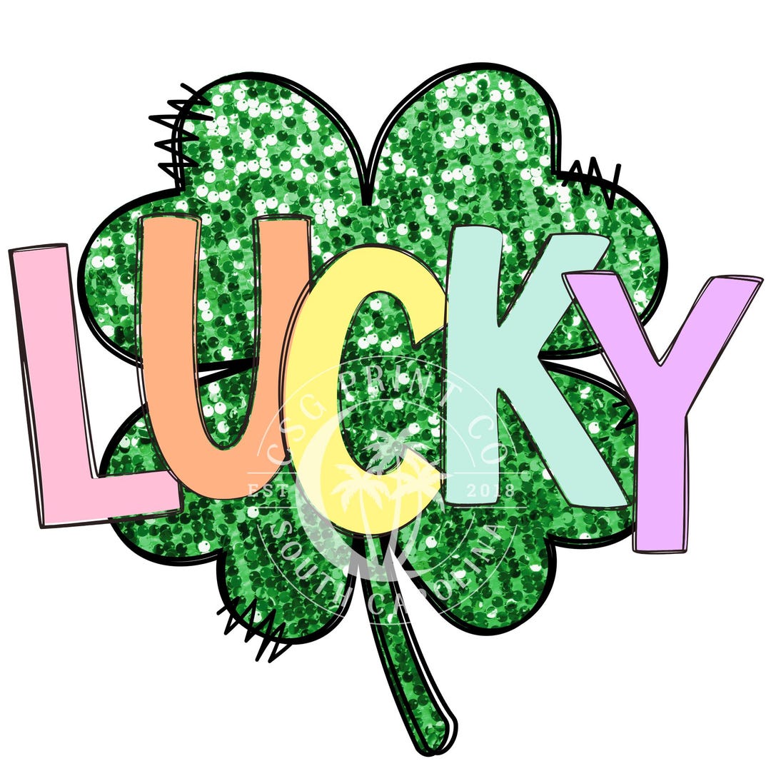 Preppy Lucky Pastel Rainbow Sequin Shamrock Preppy St Patricks Coquette ...