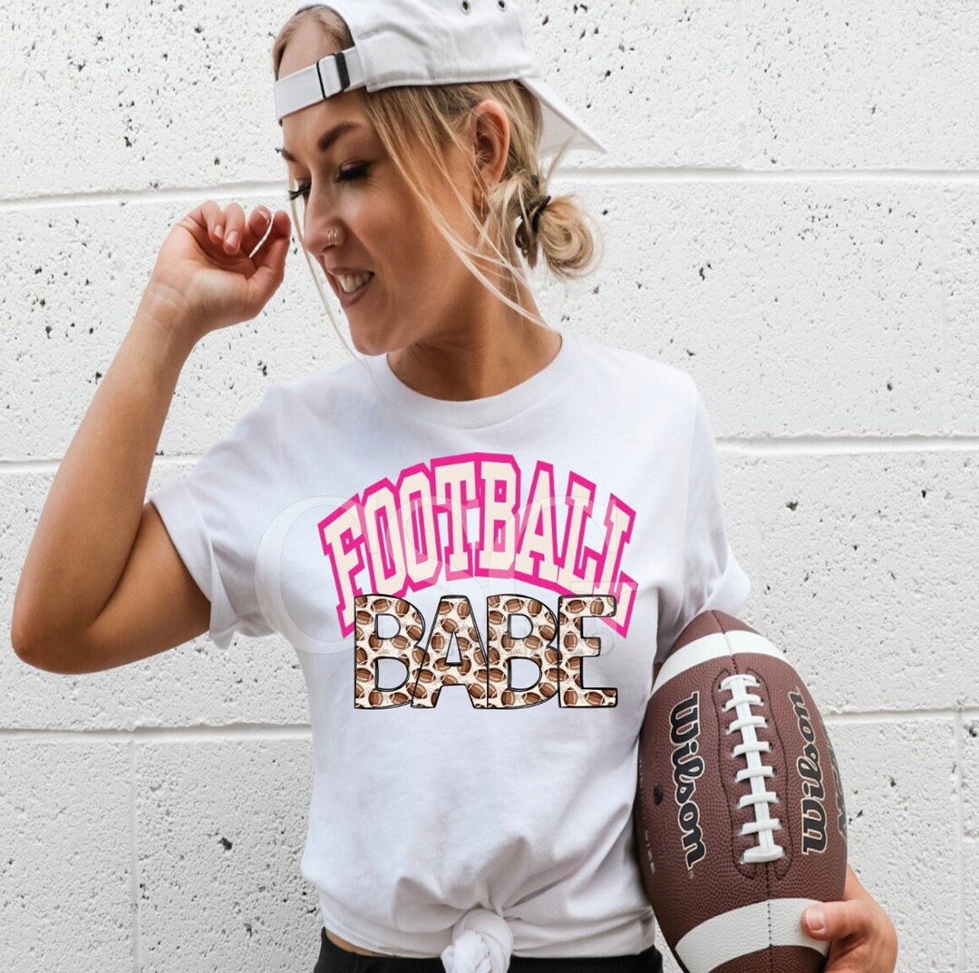 Varsity Letter Retro Football Babe- Pink Game Day Png - Sublimation ...