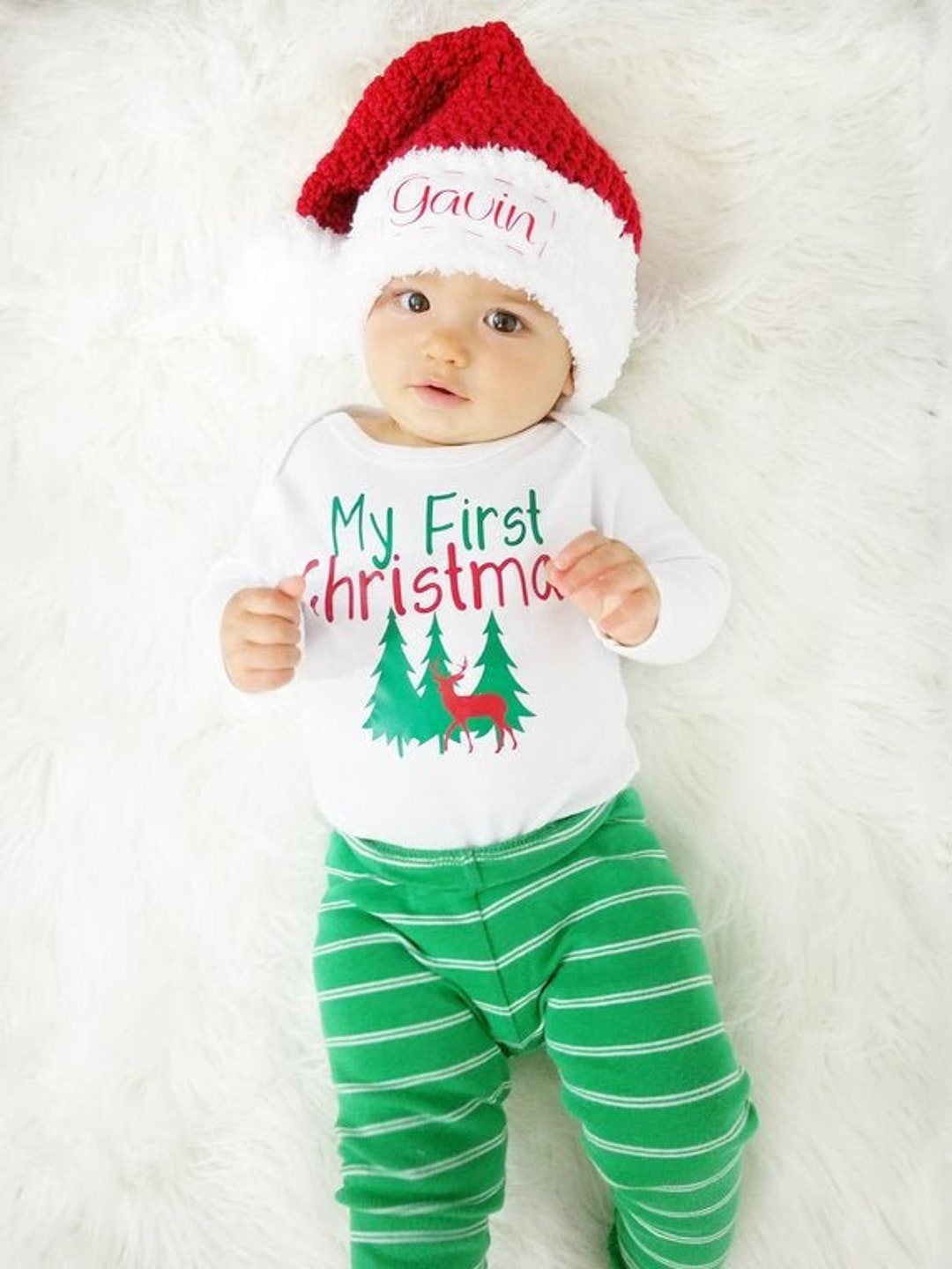 Baby Santa Hat Personalized Santa Hat Baby Christmas Hat Personalized ...