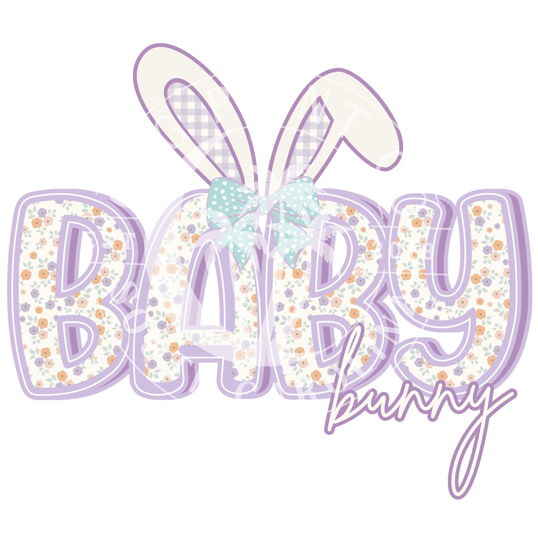 Girl Baby Bunny- Pink Kid Bunny- Easter Baby- Spring Digital Design ...