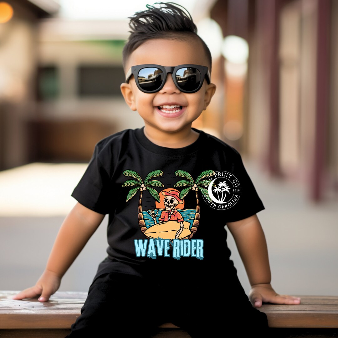 Wave Rider- Skeleton Boy Summer Beach Vibes Vacation Surfer Dude Surf ...