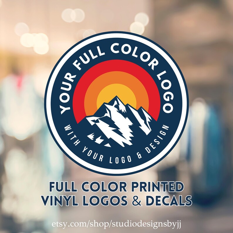 Full Color Printed Logo Decal for Business Custom Lettering for Window ...