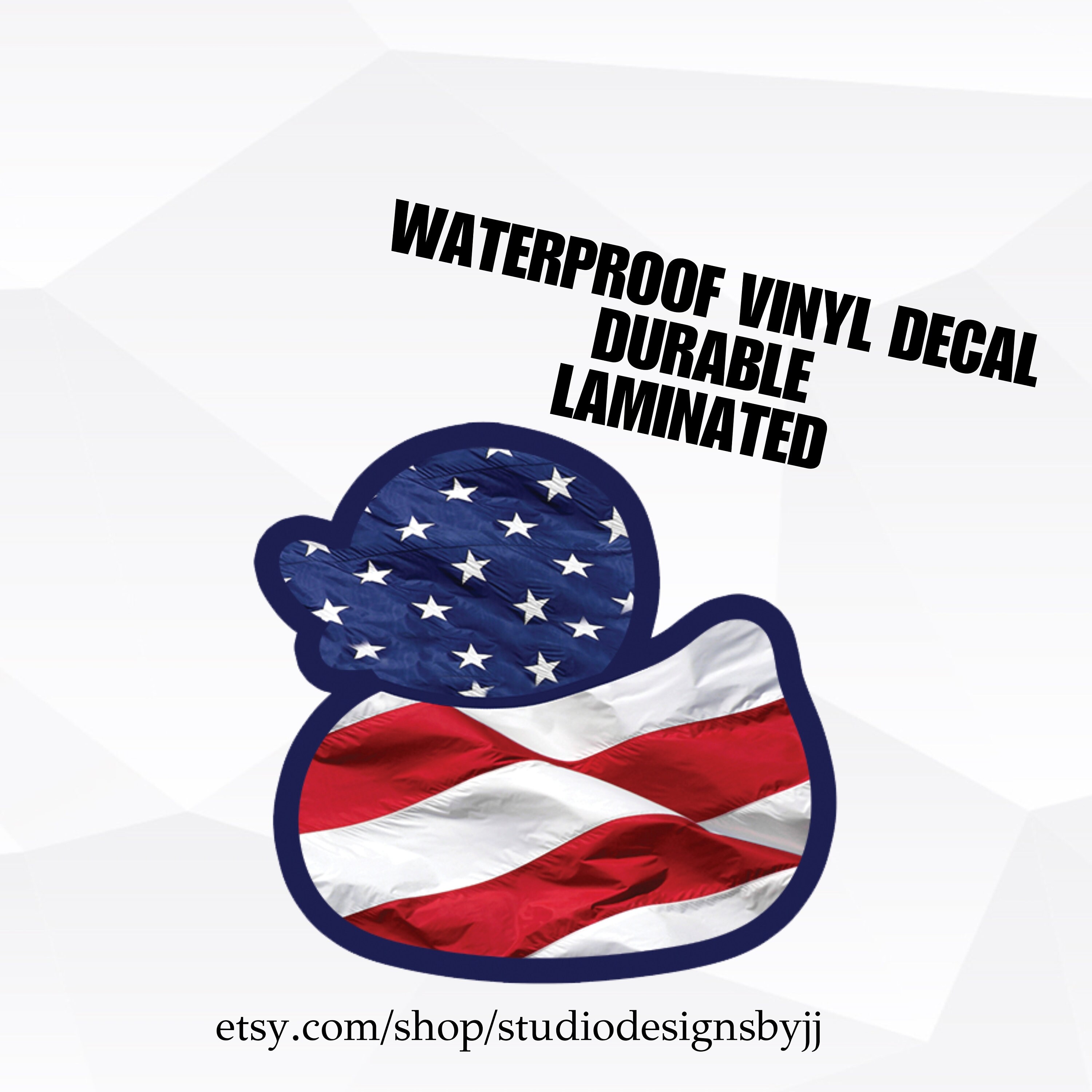 Patriotic Jeep Sticker American Flag Jeep Sticker Patriotic Duck ...