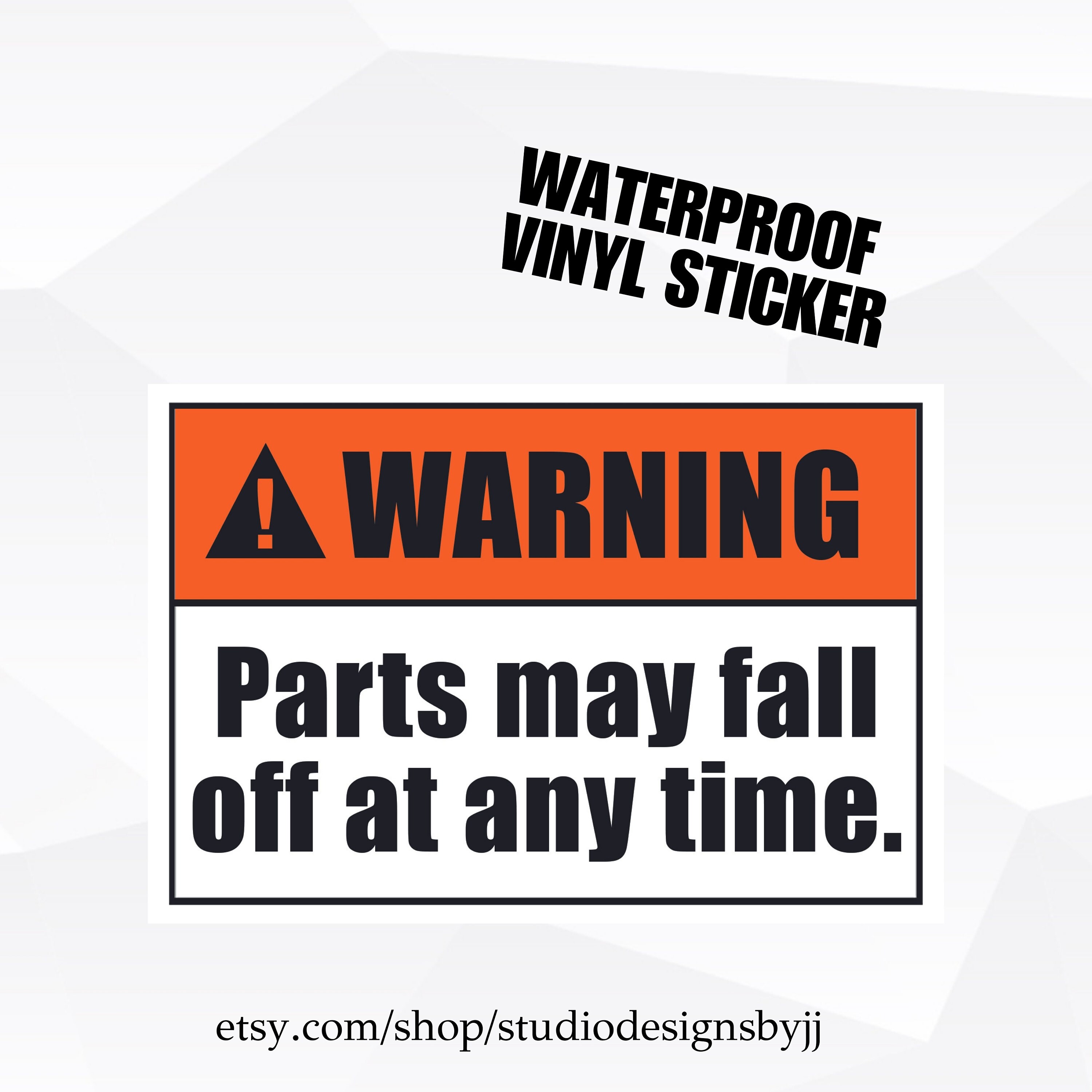 Warning Stickers Waterproof Vinyl Die Cut Laptop Decal Tumbler Sticker ...