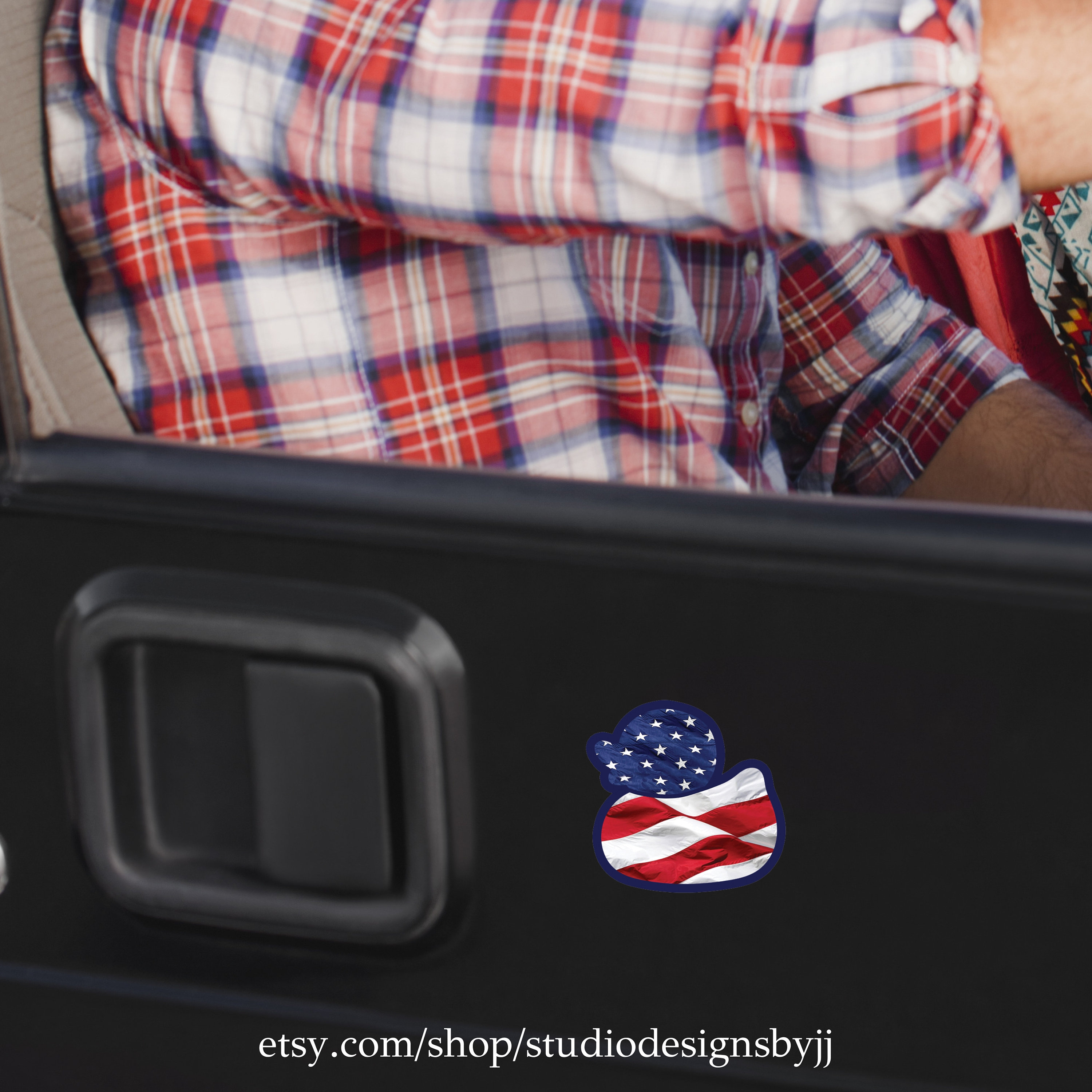 Patriotic Jeep Sticker American Flag Jeep Sticker Patriotic Duck ...