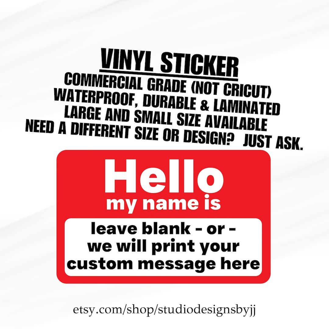 Hello My Name is Sticker Funny Sticker Gift for Friend Funny Gift for ...