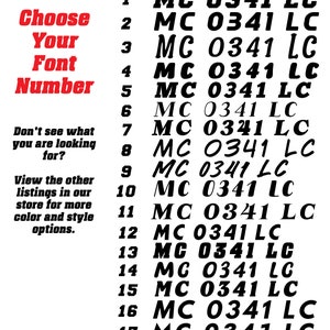 Boat Registration Number Stickers Jet Ski Numbers 2 PACK Boat Name ...