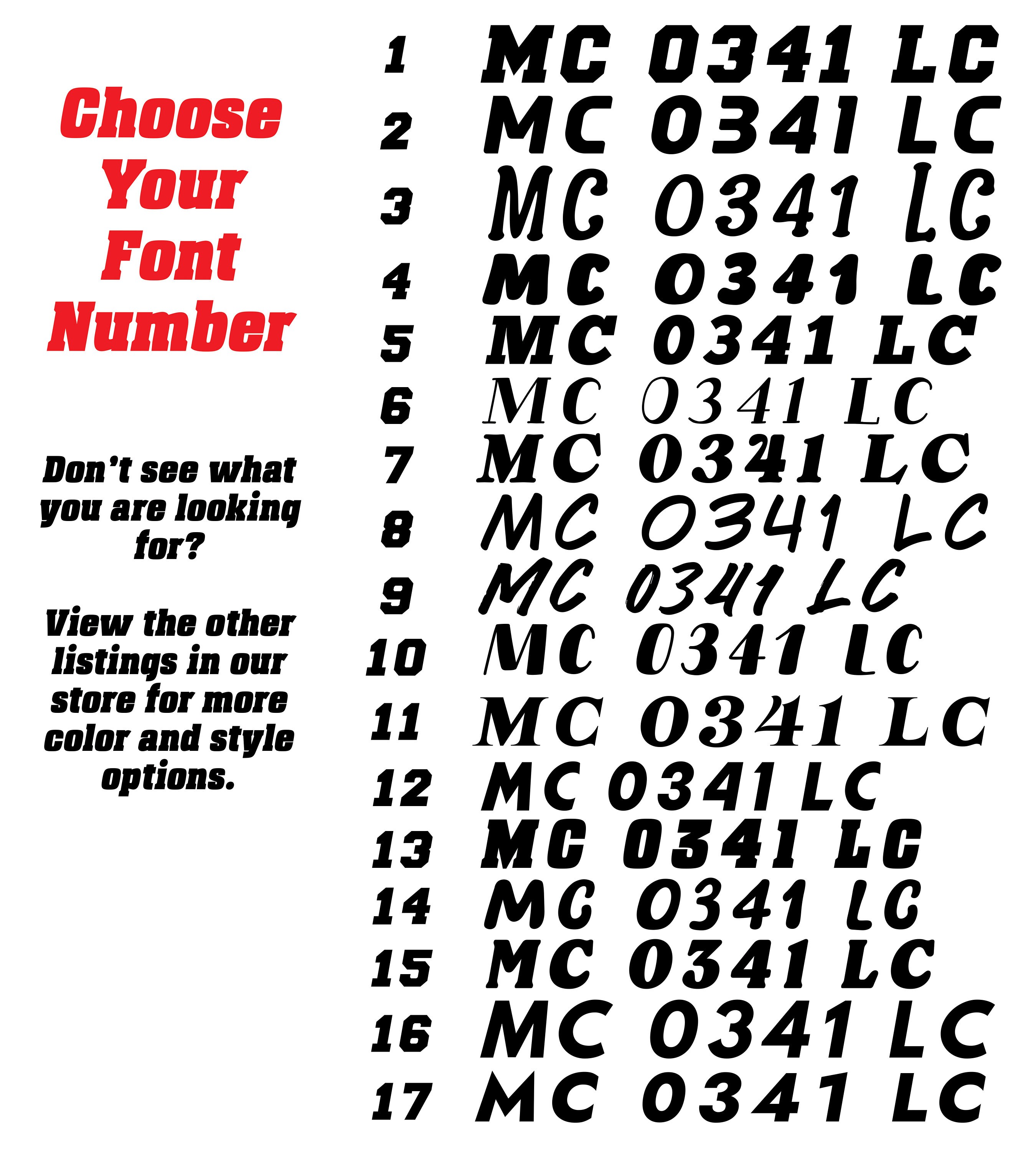 Boat Registration Number Stickers Jet Ski Numbers 2 PACK Boat Name ...