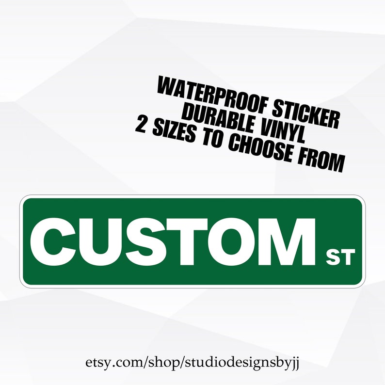 Custom Street Sign Sticker Sign Name Decal Green Street Sign With Name ... Custom Street Sign Sticker Sign Name Decal Green Street Sign With Name ...