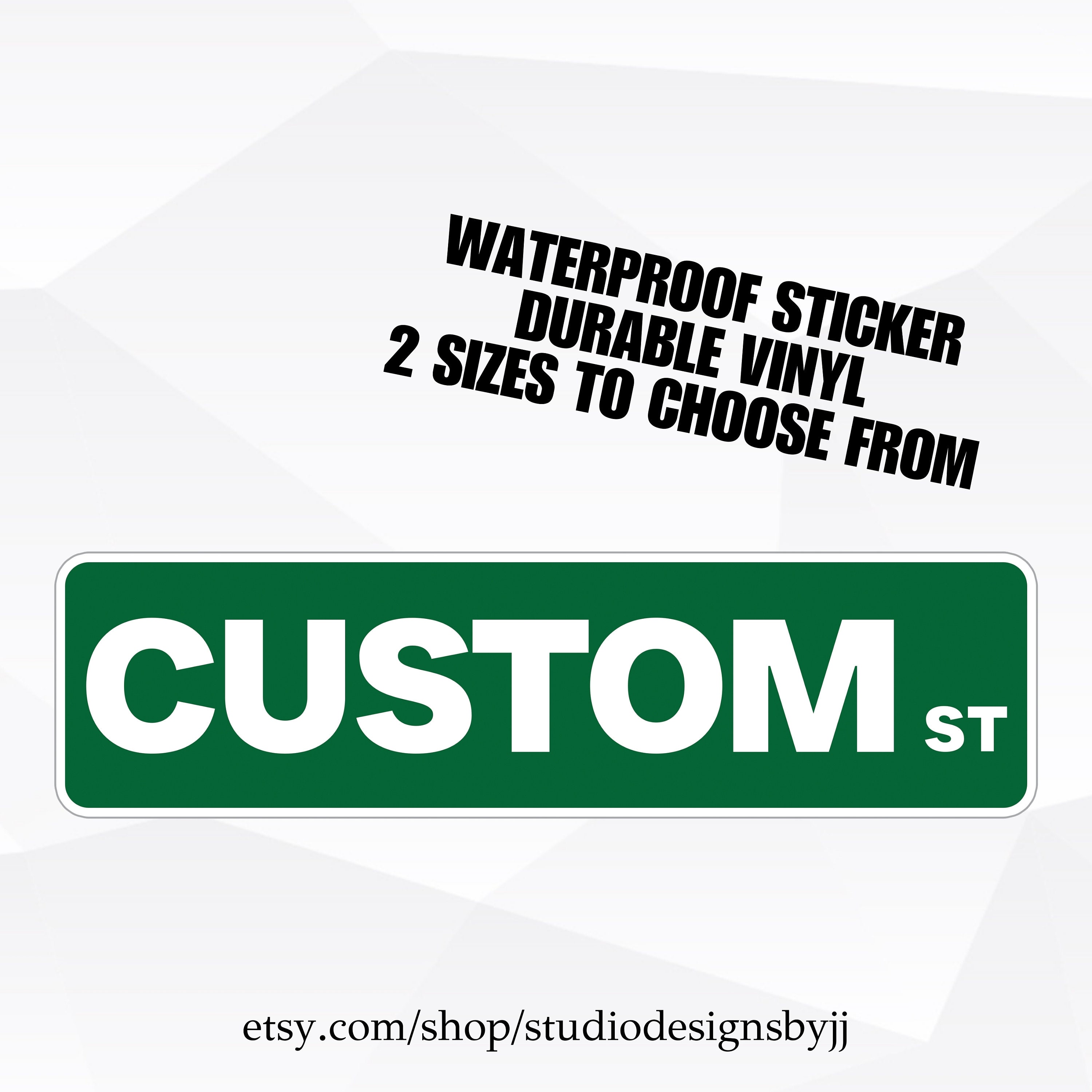 Custom Street Sign Sticker Sign Name Decal Green Street Sign With Name ... Custom Street Sign Sticker Sign Name Decal Green Street Sign With Name ...
