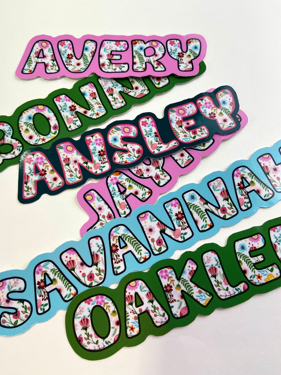 Stanley Cup Stickers Custom Text Stickers Flower Name Sticker Flower ...