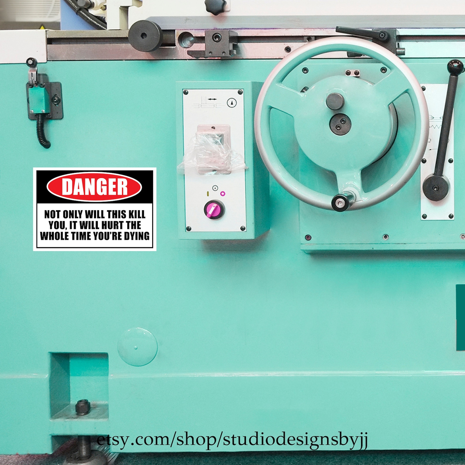 Vinyl Danger Sticker Waterproof Warning Sticker for Machines Funny ...