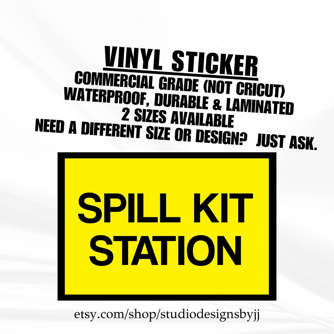 Spill Kit Station Sign for Company Industrial Notice Sign Waterproof ...