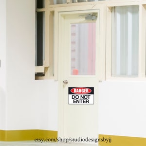 Do Not Enter Sticker Danger Sign Decals for Business Danger Signs for ...